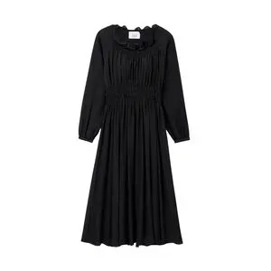 DĀL THE LABEL Signature Silk Shirred Midi Dress
