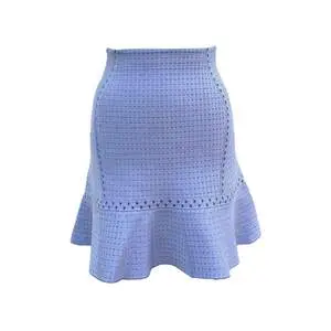 DIANA MOYA ATELIER Sophia Fit & Flare Skirt - Blue