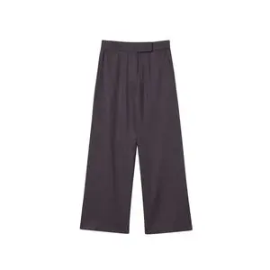DĀL THE LABEL Relaxed Wide Leg Cropped Pants