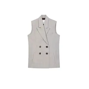 DĀL THE LABEL Wool Blend Double Breasted Vest