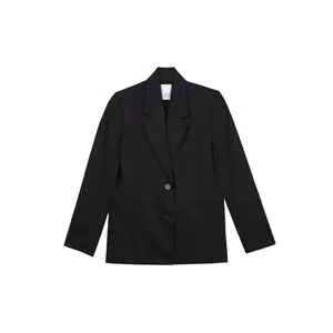 DĀL THE LABEL Cotton Twill Blazer - Black