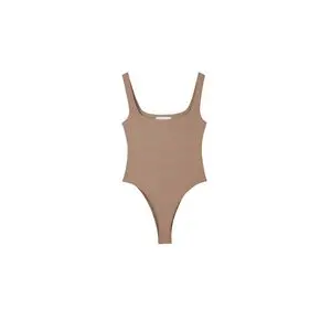 DĀL THE LABEL Essential Bodysuit Taupe - Brown