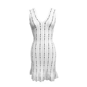 DIANA MOYA ATELIER Valentina Dress In Off- And Black Combo