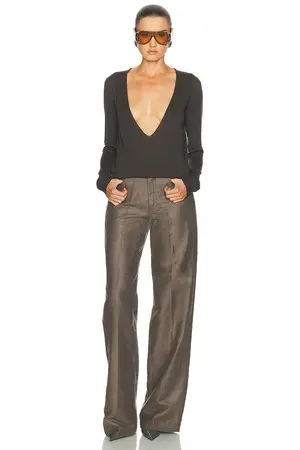 Rick Owens Extreme V-neck Sweater - Dark Dust