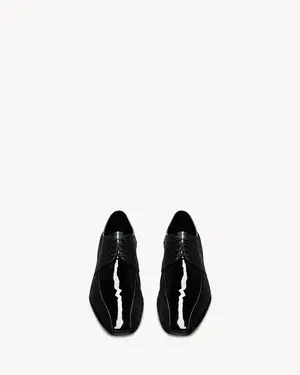 Saint Laurent Sebastien Patent Leather Derby Shoes