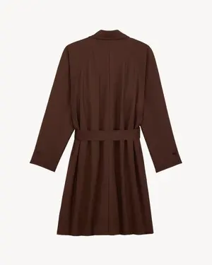 Saint Laurent Trench Coat In Wool Gabardine