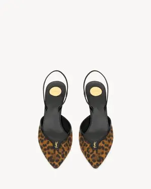 Saint Laurent Folie Slingback Pumps In Grosgrain
