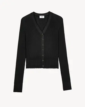 Saint Laurent Ribbed Cardigans For Women
