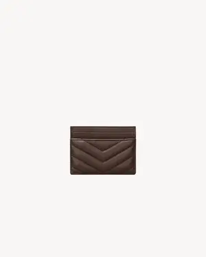 Saint Laurent Cassandre Card Case In Lambskin - Arabica