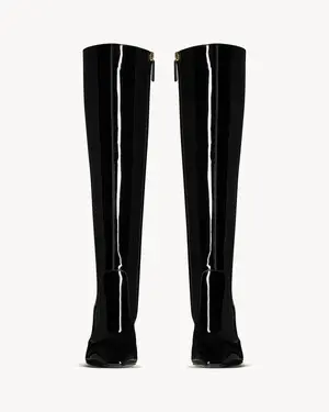 Saint Laurent Francoise Boots In Patent Leather