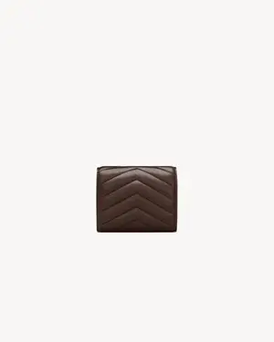 Saint Laurent Cassandre Multi-fold Wallet In Lambskin