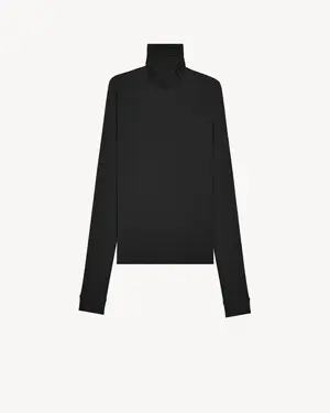 Saint Laurent Stretch Jersey Turtleneck