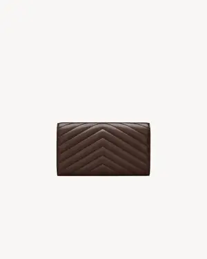 Saint Laurent Cassandre Large Flap Wallet In Lambskin - Arabica