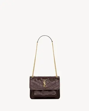 Saint Laurent Niki Baby Bag In Vintage Leather - Arabica