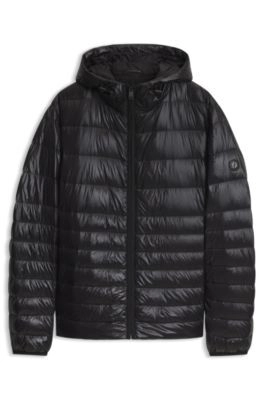 BOSS Hooded Down Jacket In Water-repellent Fabric