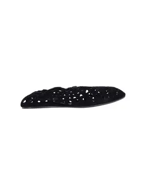 Alaïa Vienne Perforated Suede Flats - Black