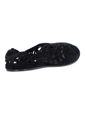 Alaïa Vienne Flat Shoes - Black