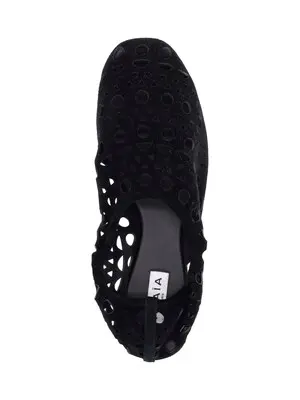 Alaïa Vienne Flat Shoes - Black