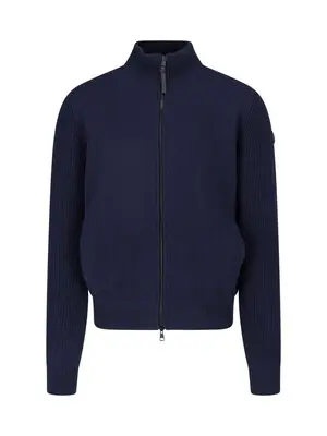 Moncler Cardigan In Virgin Wool And Cashmere