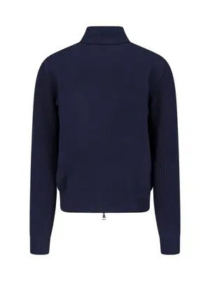 Moncler Cardigan In Virgin Wool And Cashmere