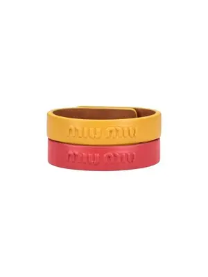 Miu Miu Calfskin Bracelets - Red