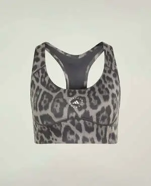 Stella McCartney Adidas Power Impact Medium-support Training Bra - Grey