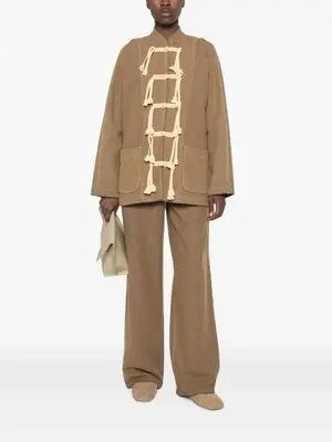 UMA WANG Jacket With Tassel Details - Brown