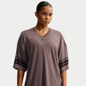 Nike Skims Stretch Knit Oversized V-neck Top - Brown