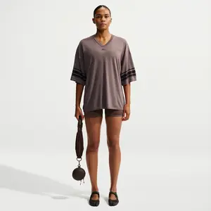 Nike Skims Stretch Knit Oversized V-neck Top