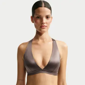 Nike Skims Satin Shine Halter Bra - Brown