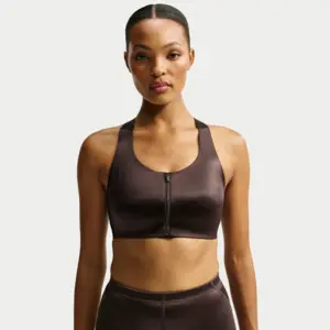 Nike Skims Satin Shine Front-zip Bra