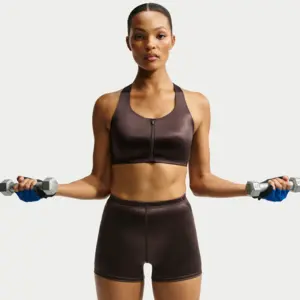 Nike Skims Satin Shine Front-zip Bra