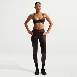 Nike Skims Satin Shine High-waisted Bonded 29" Leggings - Brown