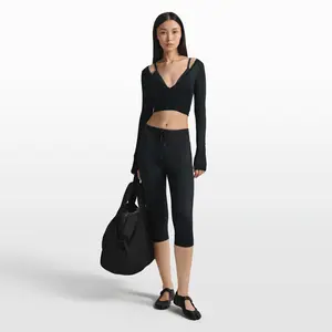Nike Skims Satin Shine High-waisted 17" Leggings With Drawcord - Black