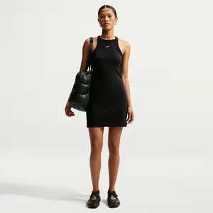 Nike Sportswear Chill Knit Tight Tank Top Dress - Black