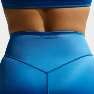 Nike Skims Satin Shine High-waisted Bonded 26" Leggings - Blue
