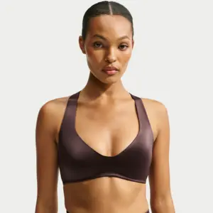 Nike Skims Satin Shine Plunge Bra - Brown