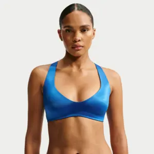 Nike Skims Satin Shine Plunge Bra - Blue