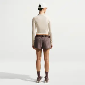 Nike Skims Ribbed Seamless Cropped Full-zip Jacket
