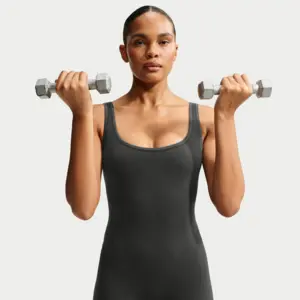 Nike Skims Ribbed Seamless Scoop-neck Bodysuit