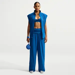 Nike Skims Stretch Nylon Wide Leg Pants - Blue