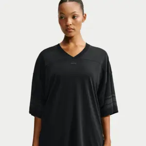 Nike Skims Stretch Knit Oversized V-neck Top - Black