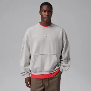 JORDAN Flight Fleece Crew-neck Sweatshirt - Grey