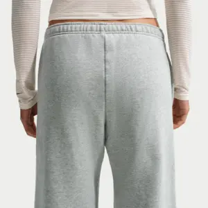 Nike Studio Fleece Medium Weight Mid-rise Wide-leg Pants - Grey