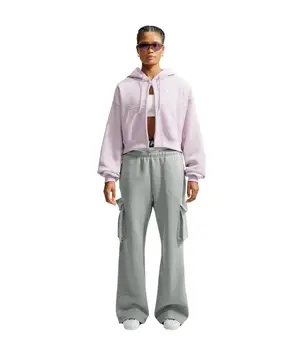 Nike Studio Fleece Medium Weight Oversized High-rise Cargo Pants - Grey