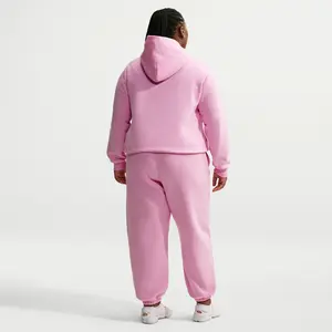 Nike Studio Fleece Medium Weight Oversized High-rise Cuffed Pants - Pink