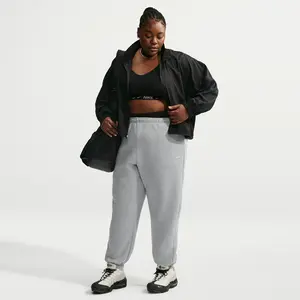 Nike Studio Fleece Medium Weight Oversized High-rise Cuffed Pants - Grey