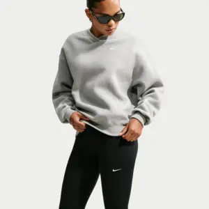 Nike Studio Fleece Medium Weight Oversized V-neck Top