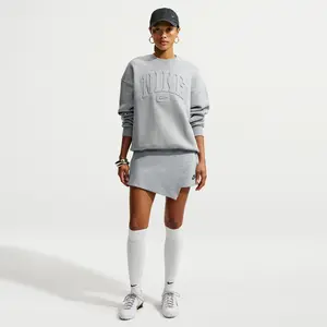 Nike Studio Fleece Oversized Embossed Crew
