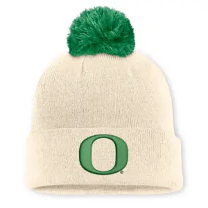 Nike Oregon Campus Prep Script Cuffed Pom Beanie - Brown